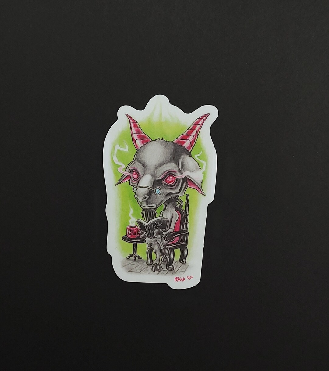 Goat Sticker Hail Satan Goat Decal Satanic Sticker Satanism Waterproof ...