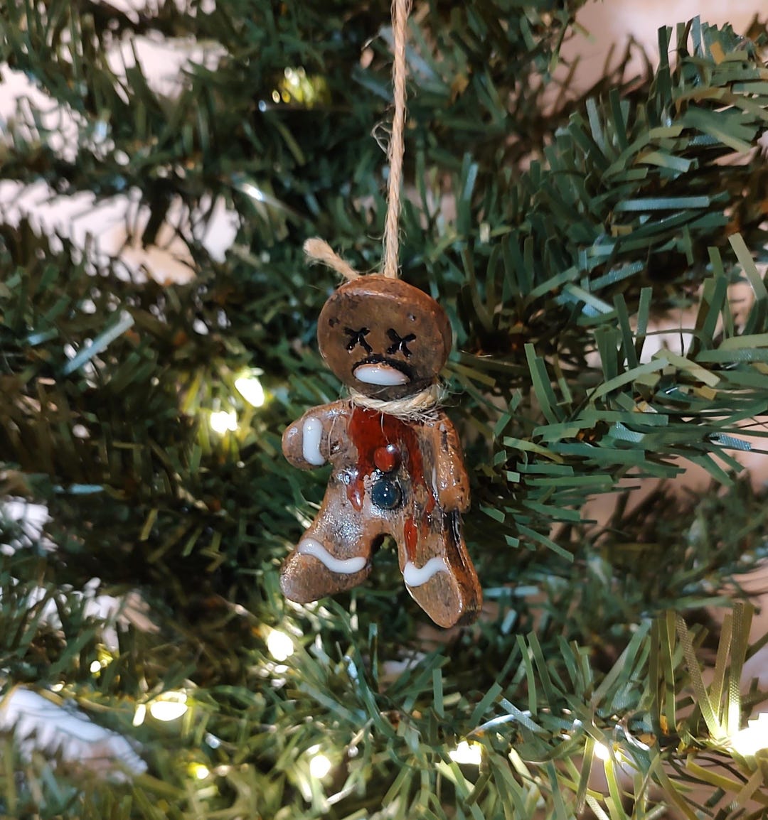 Horror Gingerbread Man Ornament Creepmas Gingerdead Man Hand Sculpted ...