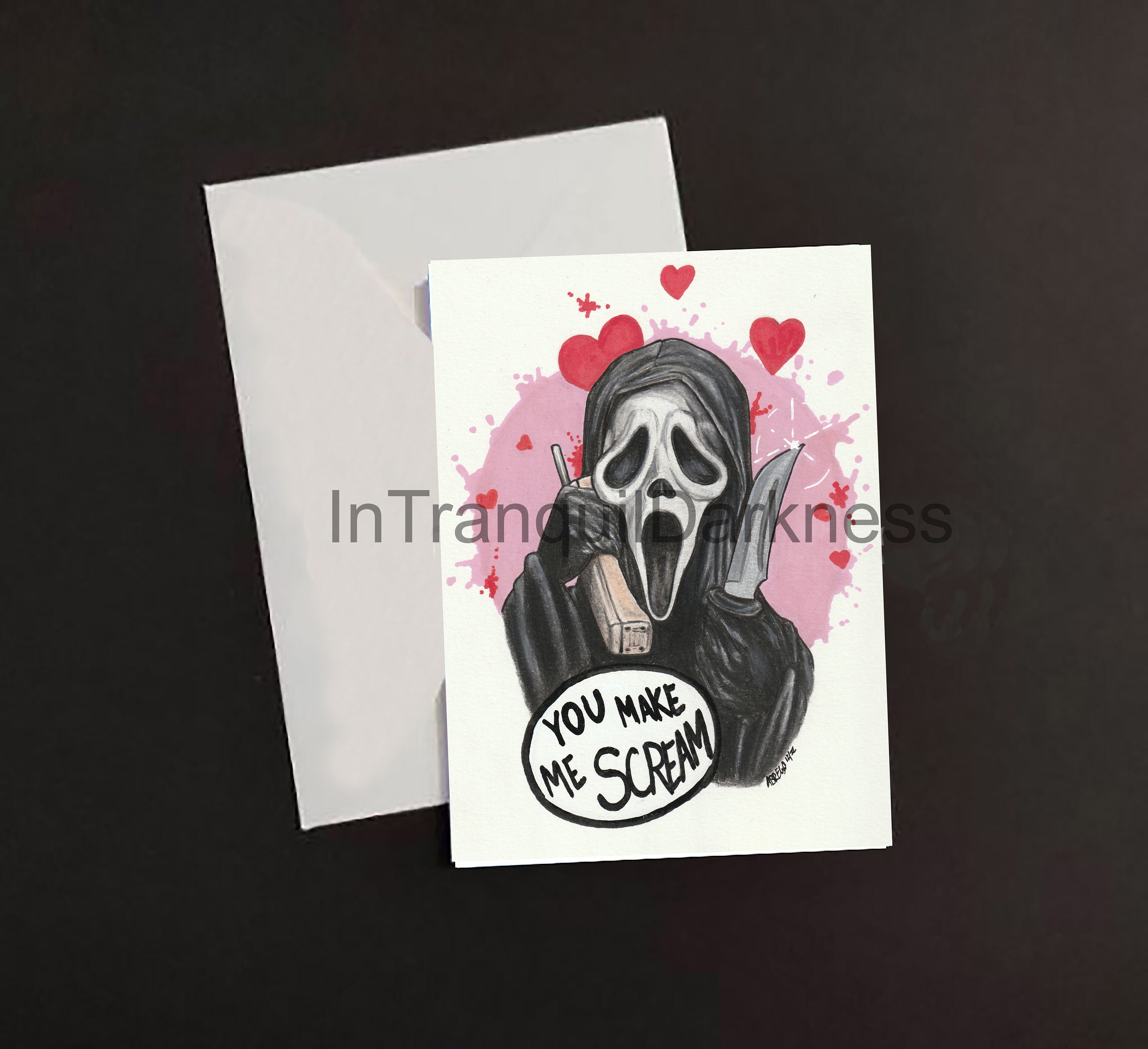 Printable Ghost Face Scream Card Anniversary Card Printable Card ...