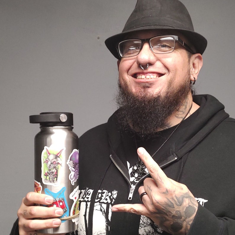 Goat Sticker Hail Satan Goat Decal Satanic Sticker Satanism Waterproof ...