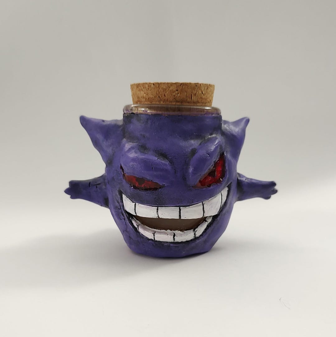 Gengar Pokemon Monster Stash Jar Polymer Clay Jewelry Holder - Etsy