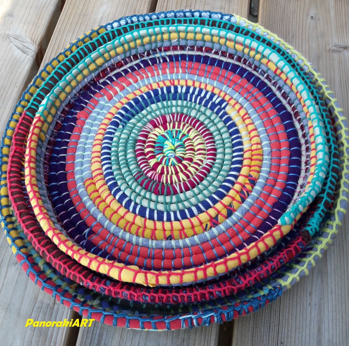 LARGE Textile Vessel. Vegan. Eco Friendly. Wall Decor. Coiled Basket ...