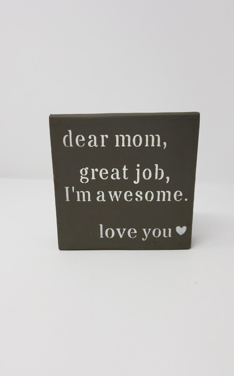 Funny Mom Wood Sign, Rustic Quote Block, Mother's Day Gift - Etsy
