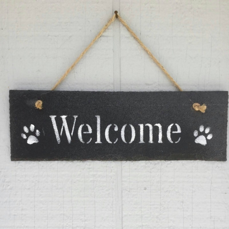 Slate Welcome Sign - Etsy
