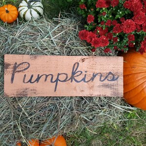 Pumpkin Sign, Fall Decor, Wood Sign - Etsy