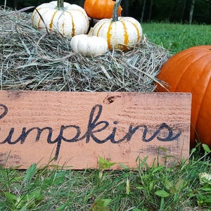 Pumpkin Sign, Fall Decor, Wood Sign - Etsy