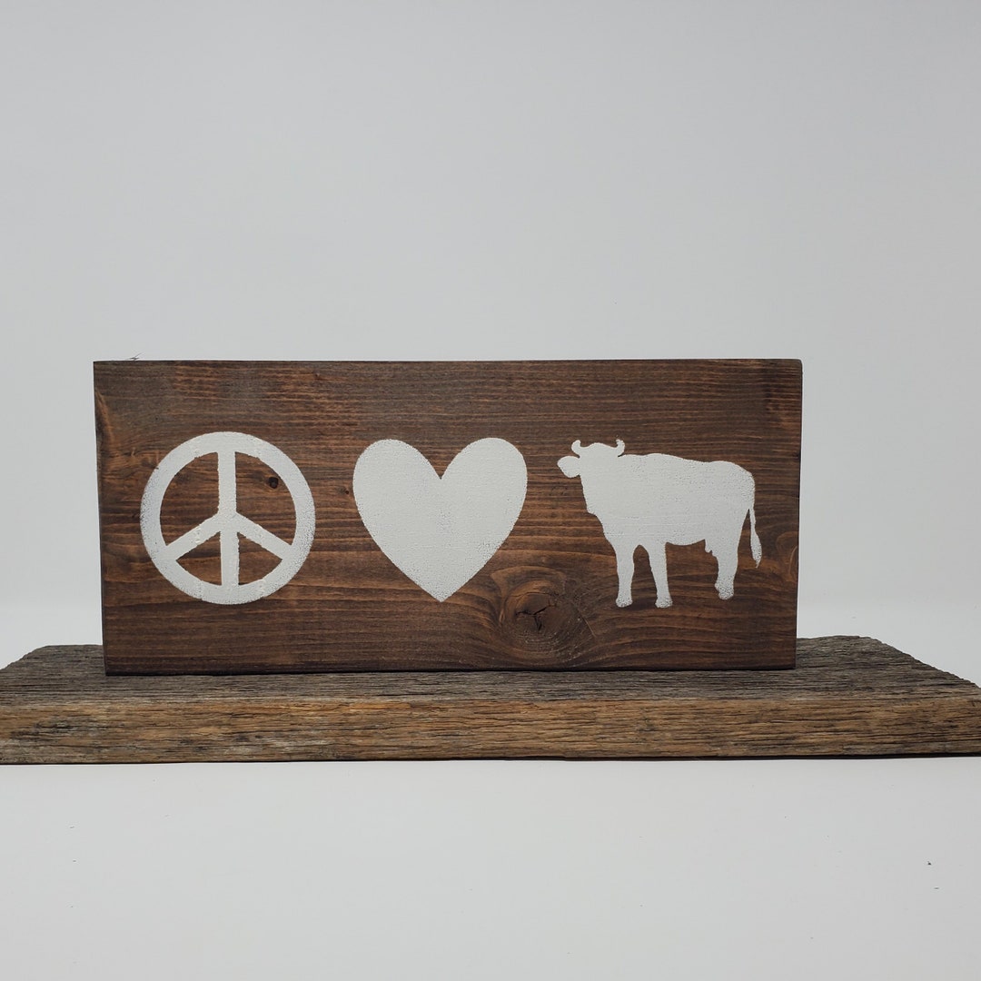 Cow Signs Best Gifts for Cow Lovers Peace Love Cows - Etsy