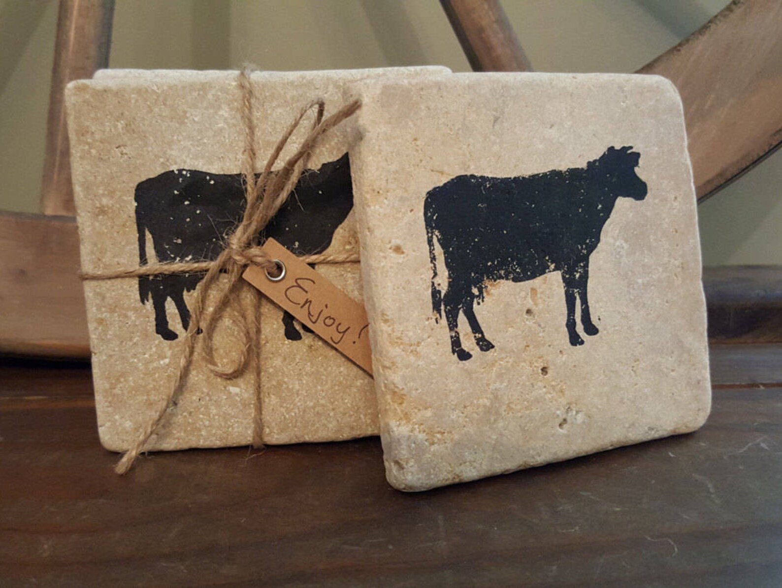Cow Gifts Gift for Cow Lover Cow Coasters | Etsy