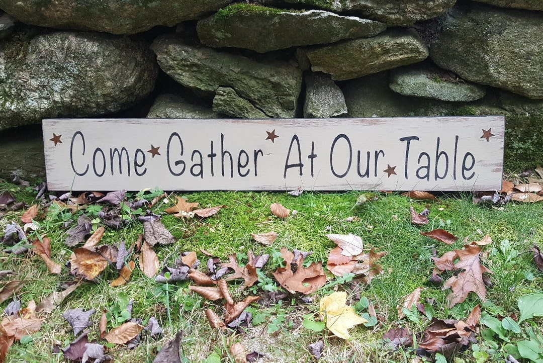 Gather at Our Table Farmhouse Sign - Etsy