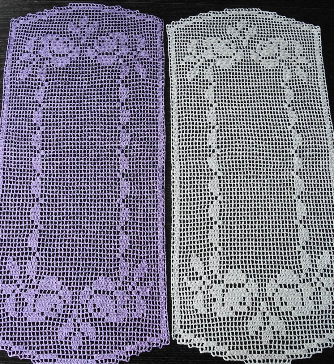 Crochet Table Runner- Two Colors - Etsy