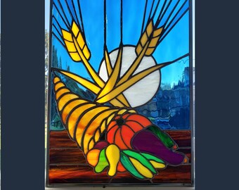 Stained Glass Cornucopia - Etsy