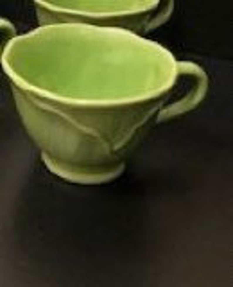 Vintage Green Cabbage Pottery Coffee/tea Cup - Etsy