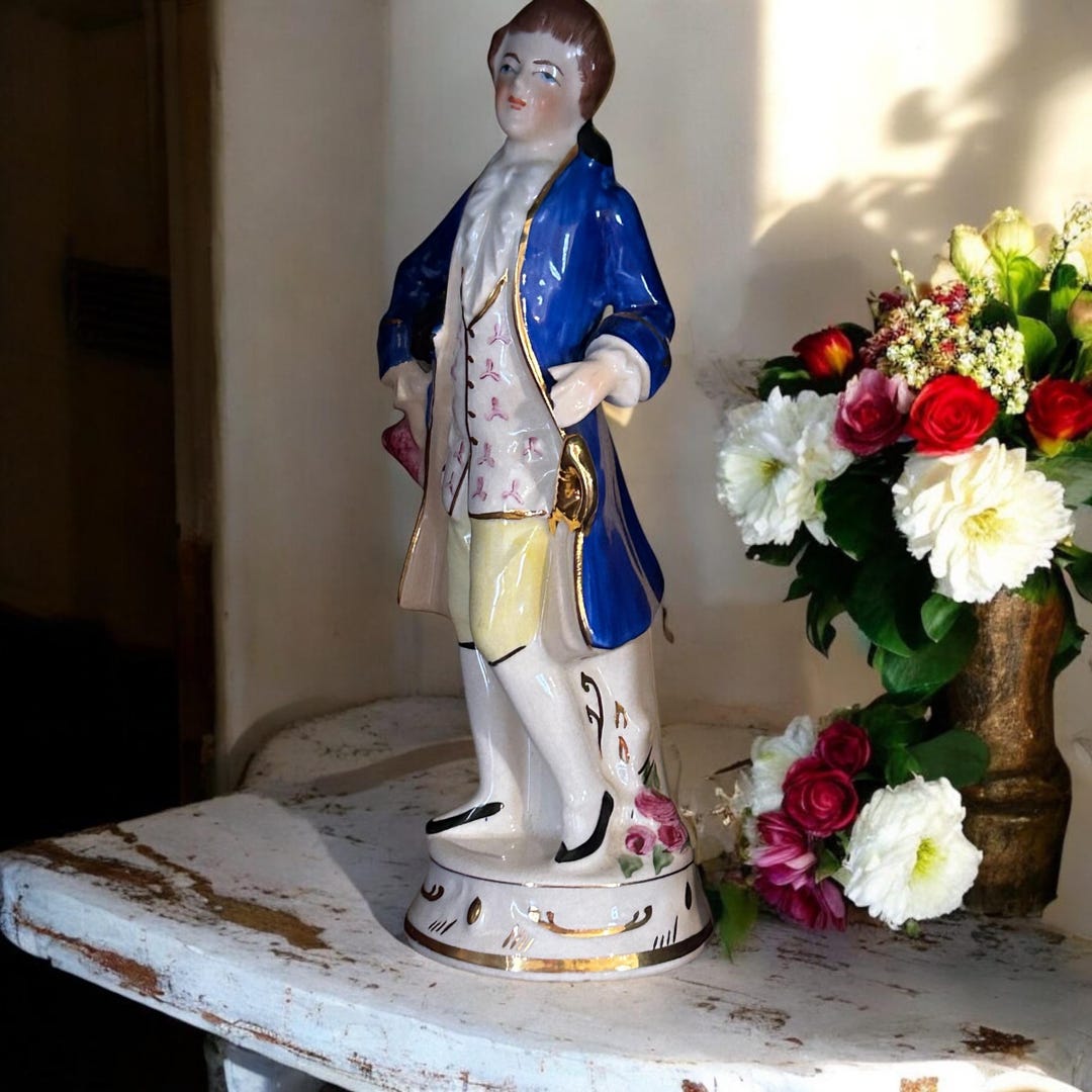 Vintage Coventry Made in USA Victorian Man With Sword Blue Coat & Black ...