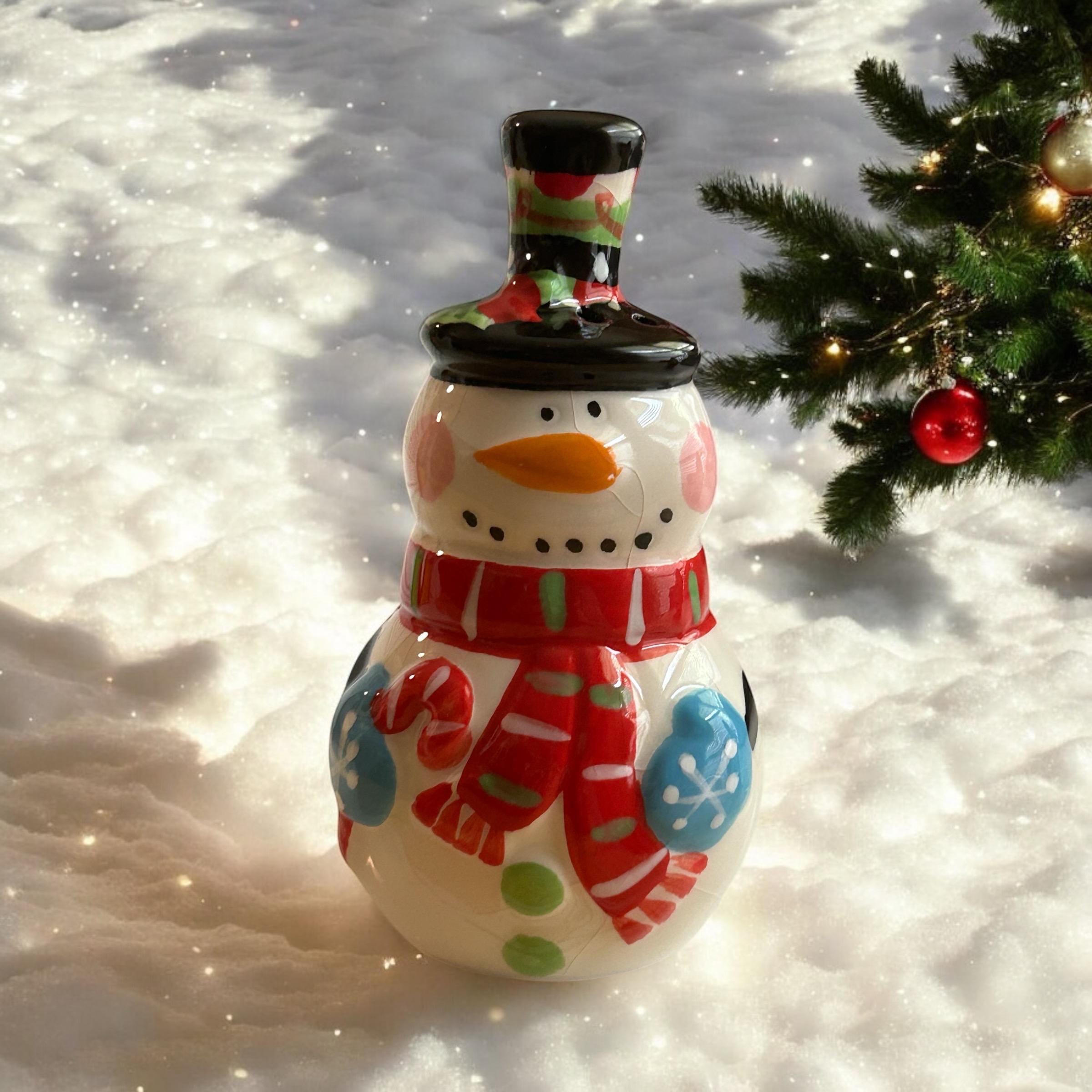 Vintage Pier 1 Santa and Snowman Salt and Pepper Shakers - Etsy