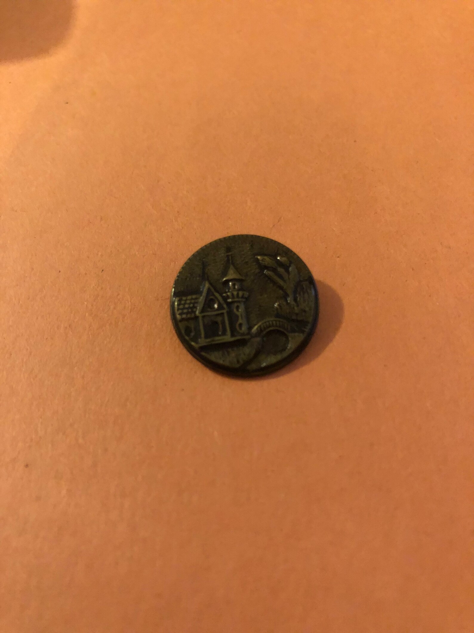 Antique Metal Picture Button Church and Bridge 3/4” - Etsy