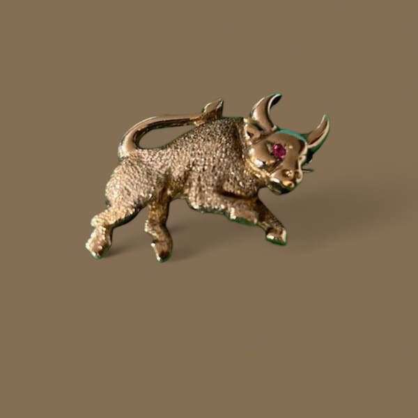 Bull Brooch - Etsy