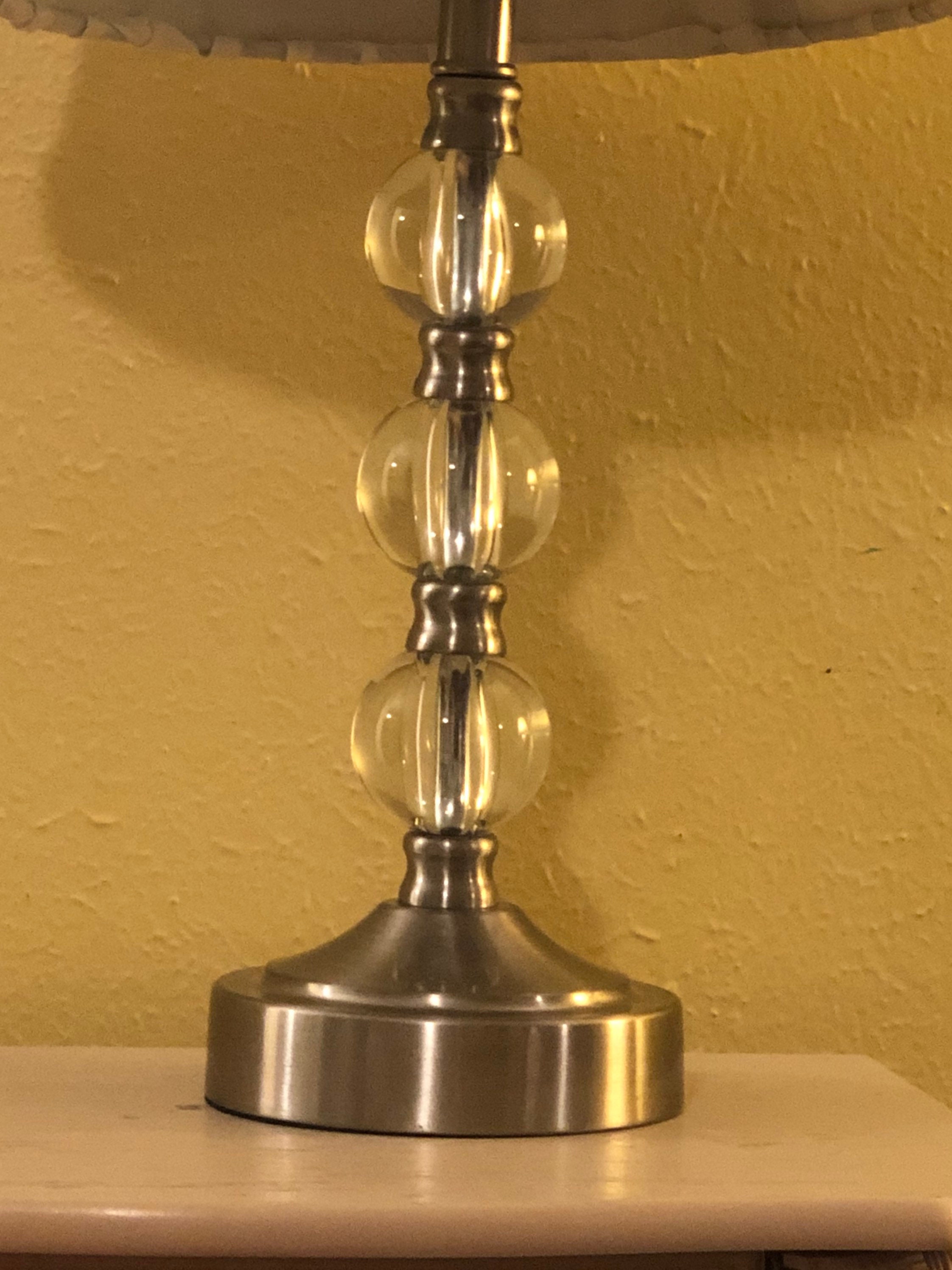 Vintage Faceted Crystal Ball Lamp - Etsy