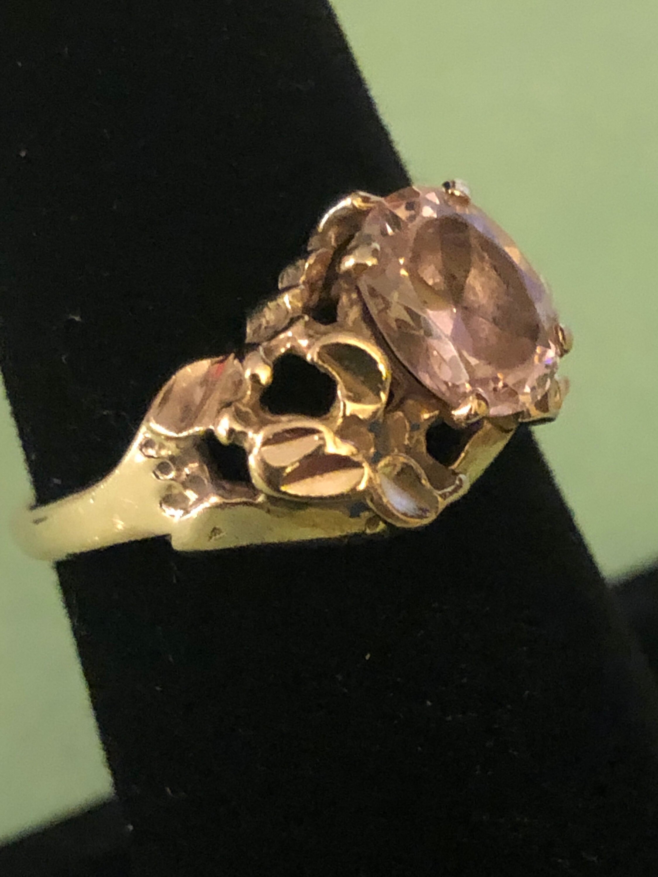 Vintage 10K Pink Ice Floral Vine Ring Size 7 1/2 US - Etsy