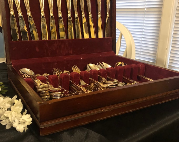 Vintage Godinger Gold Washed “grand Master” Flatware - Etsy