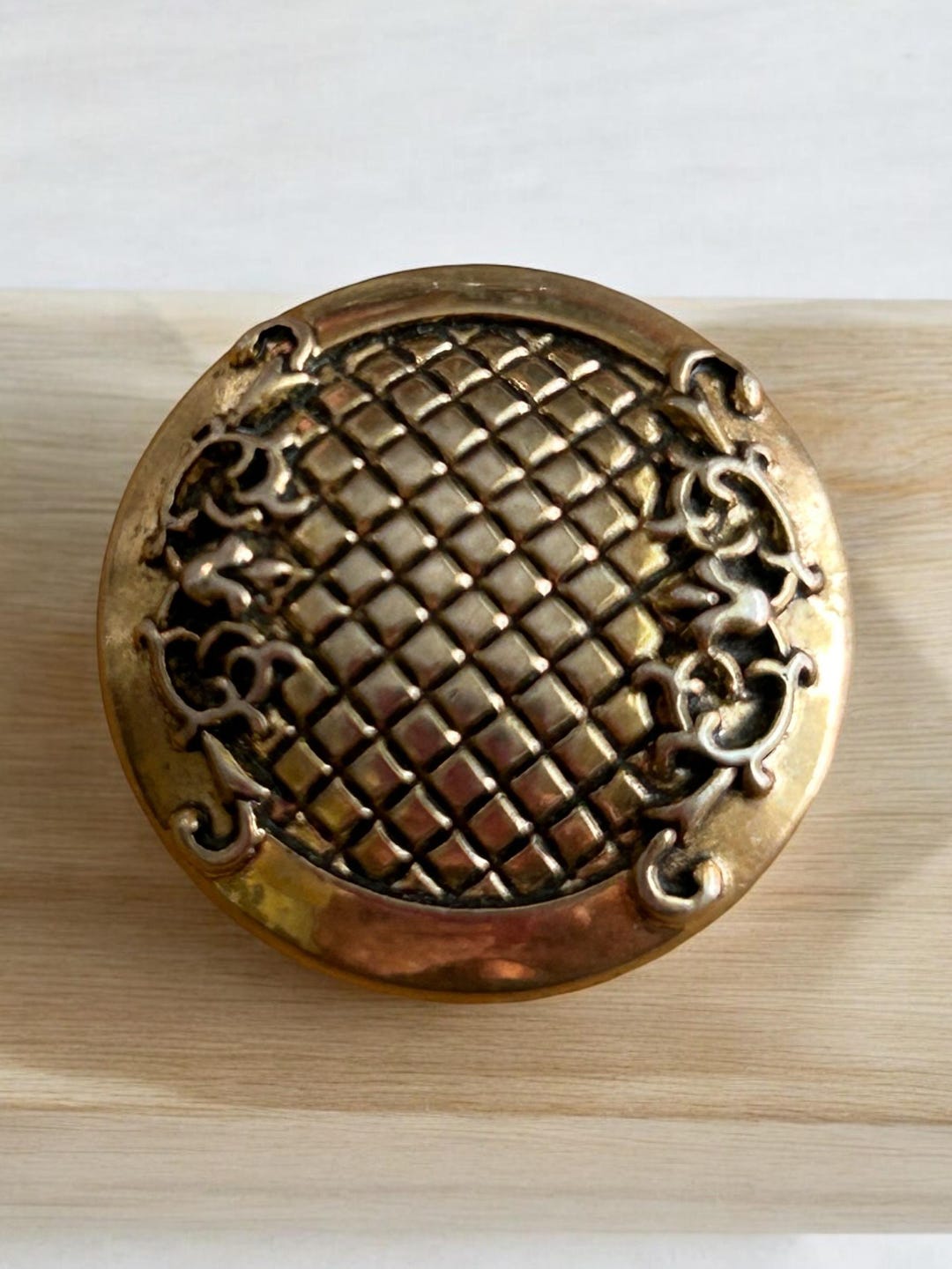 Vintage Beautiful Art Noveau Gold Tone Button Cover - Etsy