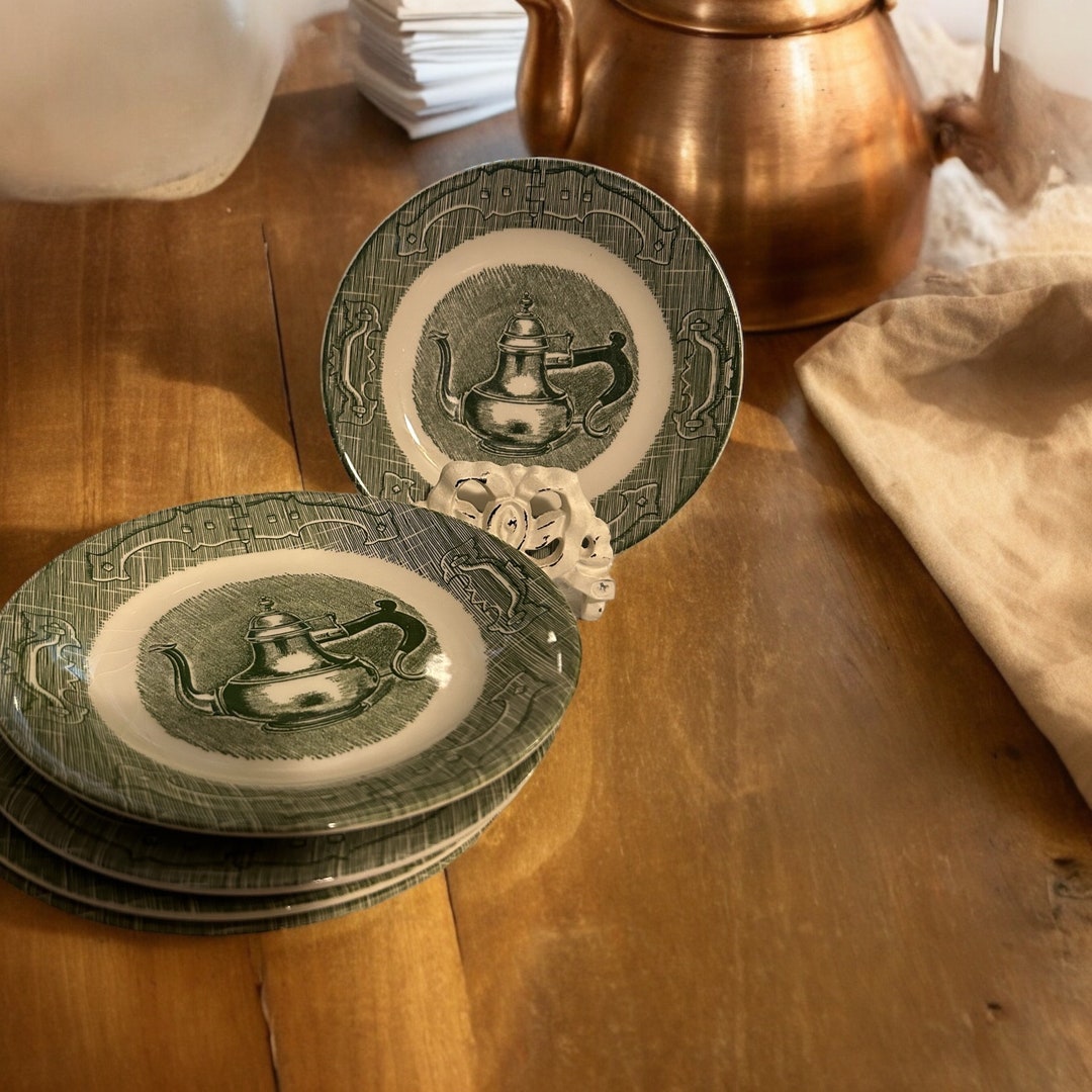 The Old Curiosity Shop Tea Kettle Plates- Set of 6 - Etsy