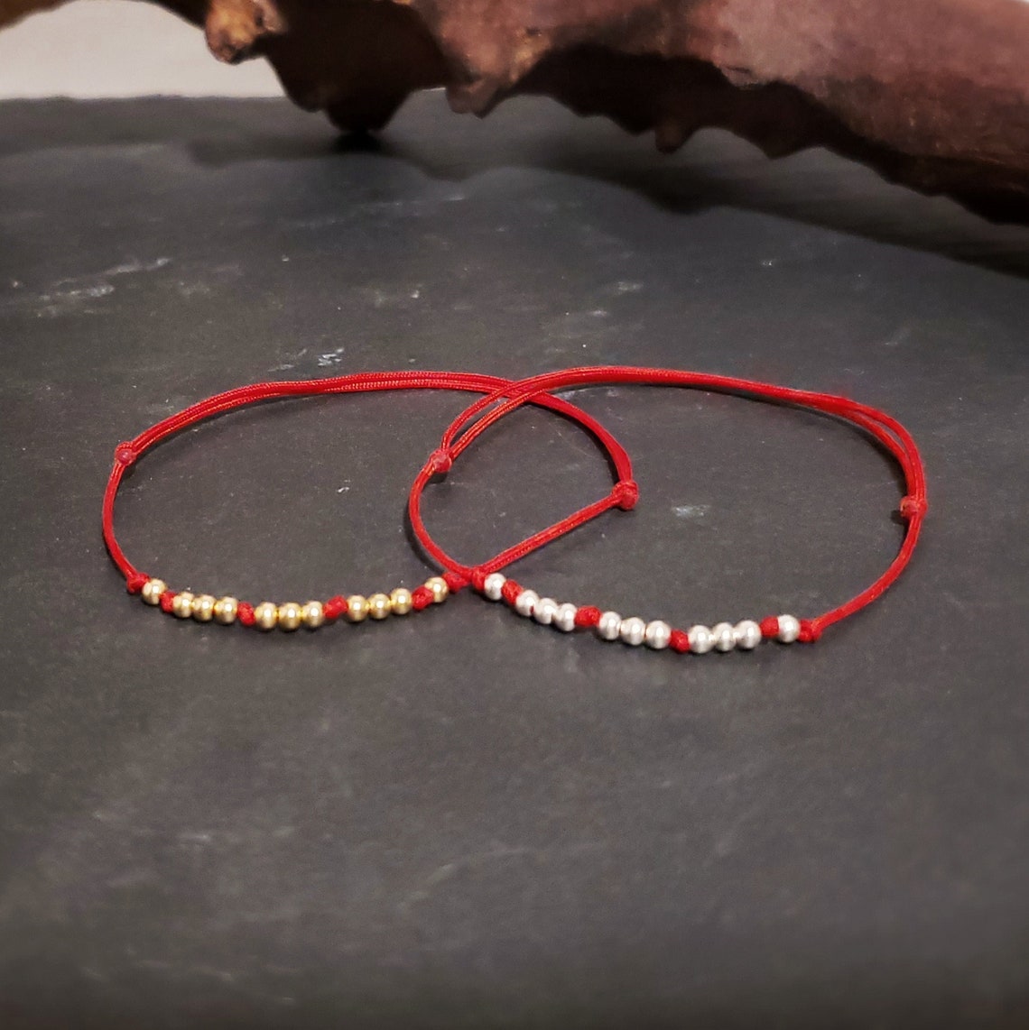 ELEVEN Bead Red String Bracelet Kalava Red Thread - Etsy