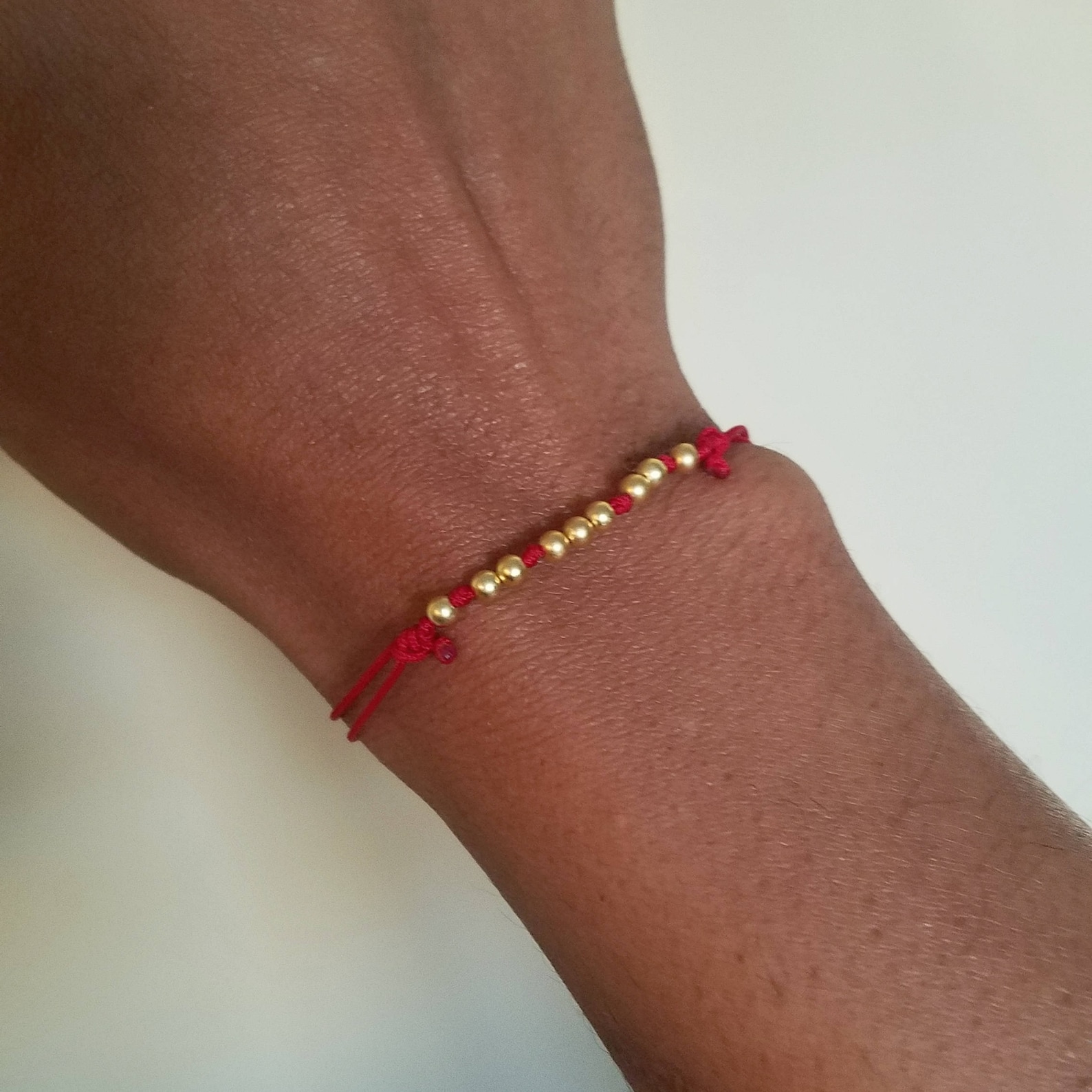 NINE Bead Red String Bracelet Kalava Kabbalah Protection - Etsy