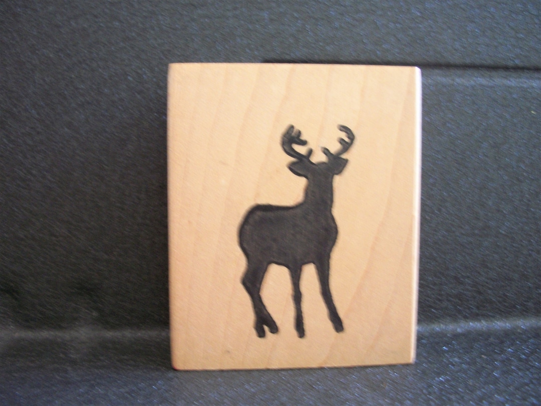 Rubber Stamp DEER BUCK by Northwoods Standing With Antlers in ...