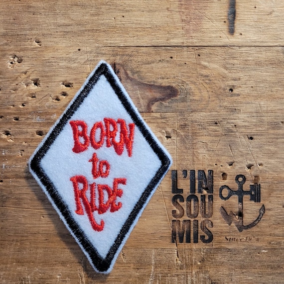 Ecusson rare patch brodé Born to ride - Etsy France