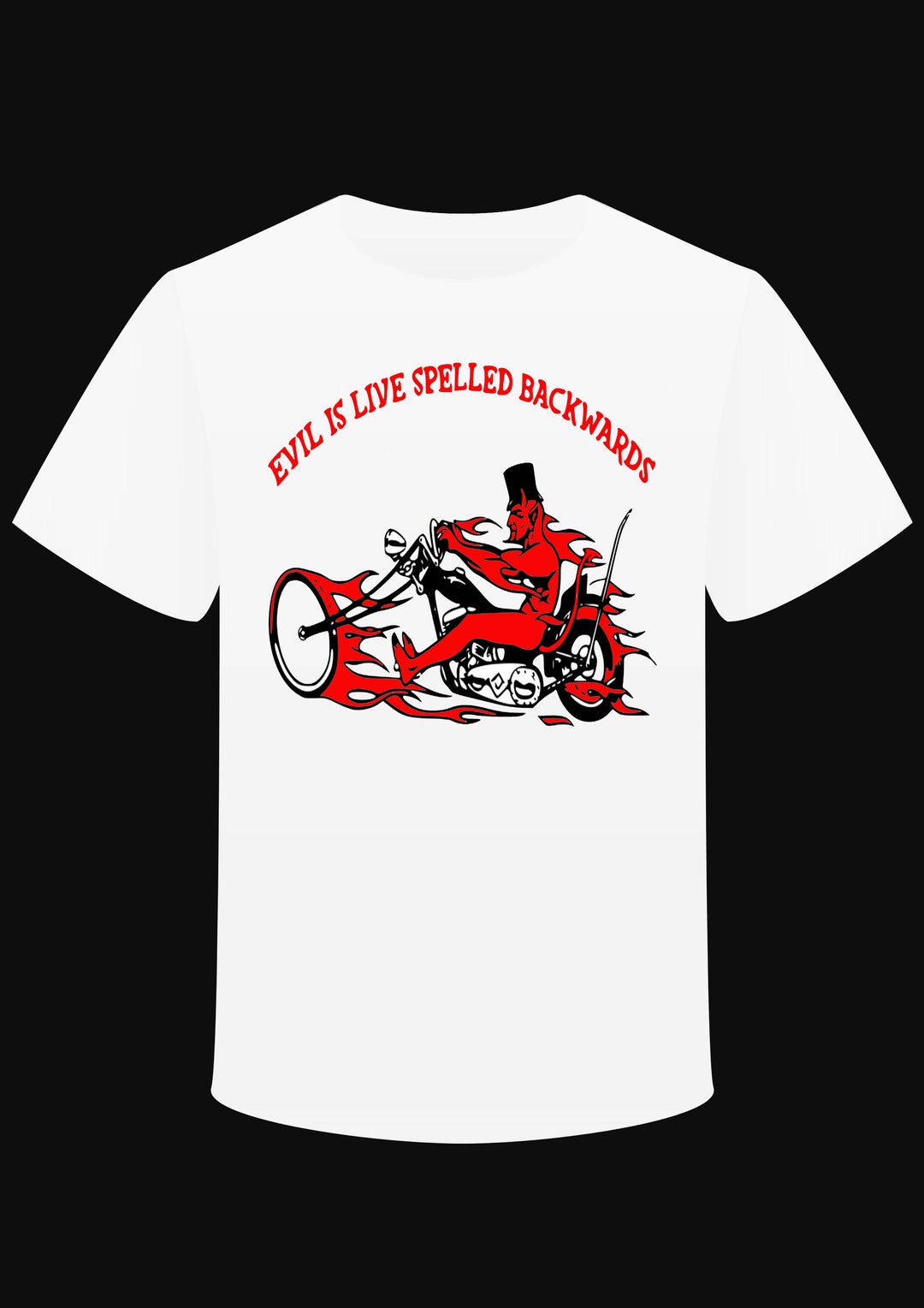 Tshirt "evil Spelled Backward is Live" - Etsy