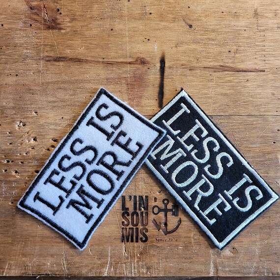Rare patch embroidered patch Less is more | Etsy