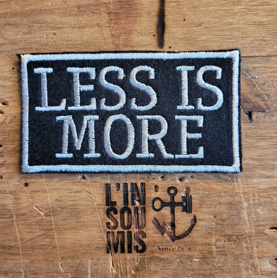 Rare patch embroidered patch Less is more - Gem