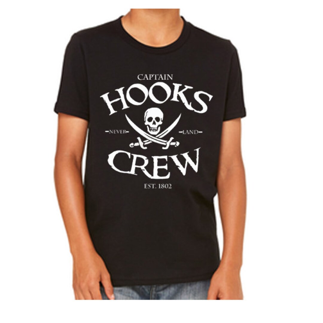 Disney Youth Tee Captain Hooks Crew Shirt Peter Pan Shirt Captain Hook ...