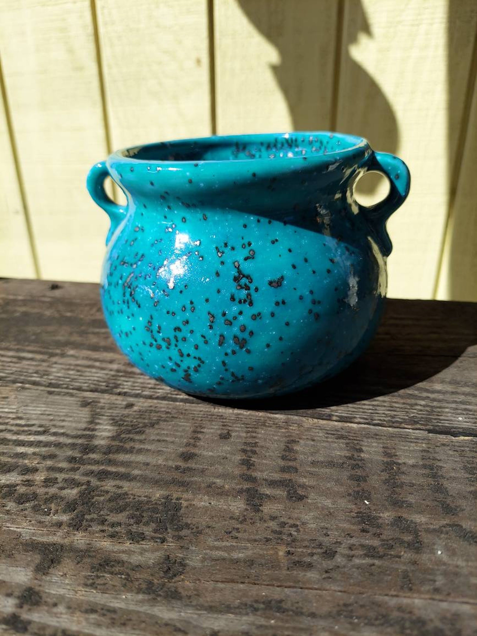 Cauldron Plant Pot / Ceramic Planter / Colorful / Planter With | Etsy