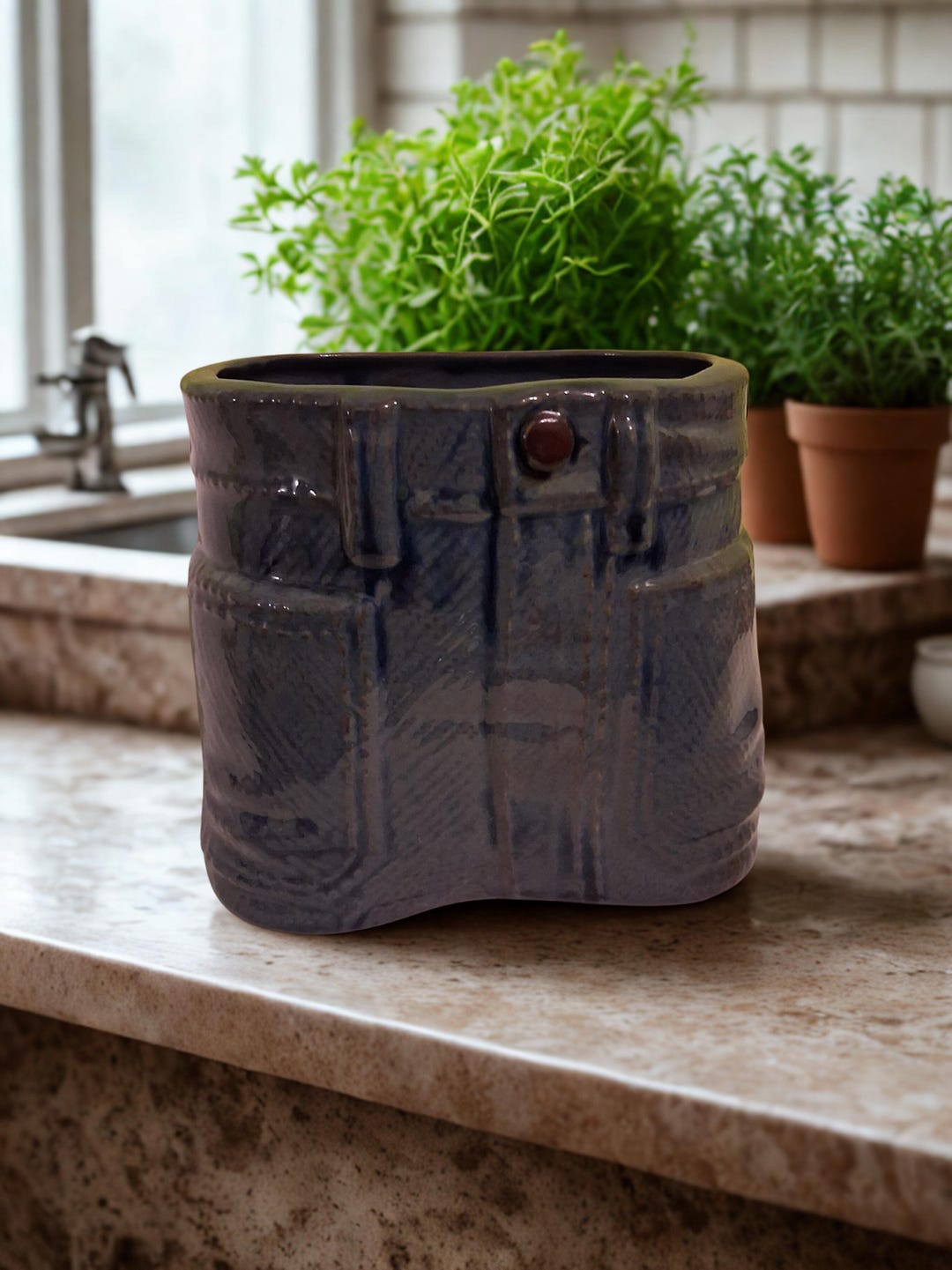 Ceramic Planters / Blue Jean / Patio Planter / Plant Lovers Gift ...