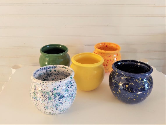 Ceramic Flower Pots / Ceramic Planters / Colorful Pots / Plant - Etsy