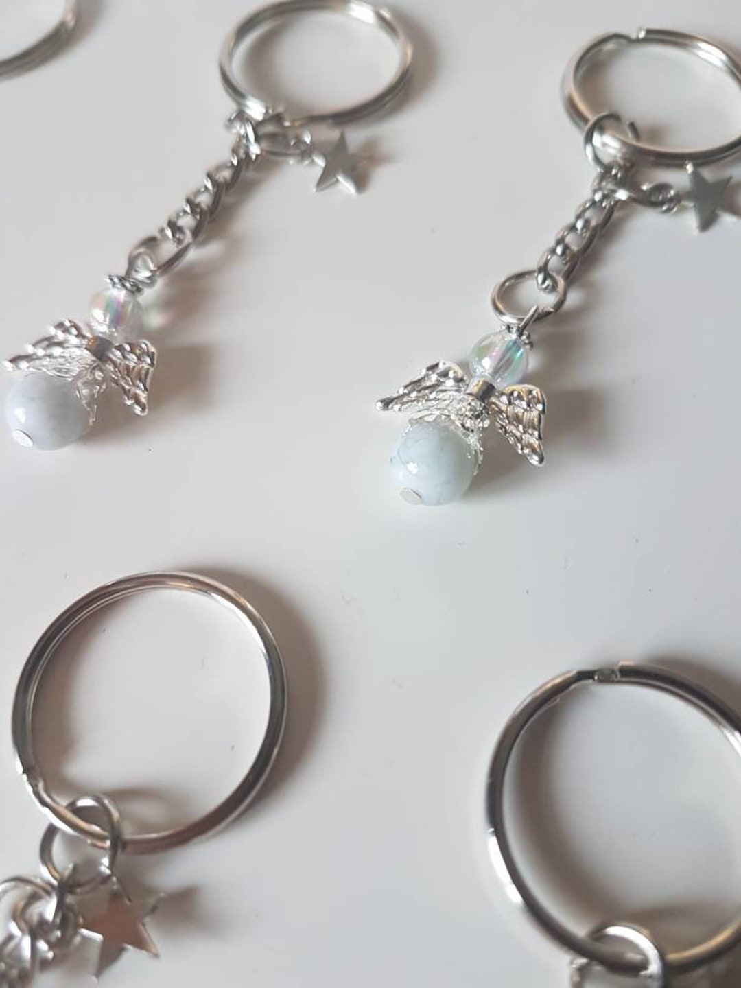 Angel, Angel Key Ring, Key Ring, Key Chain, Christening, Baptism, First ...