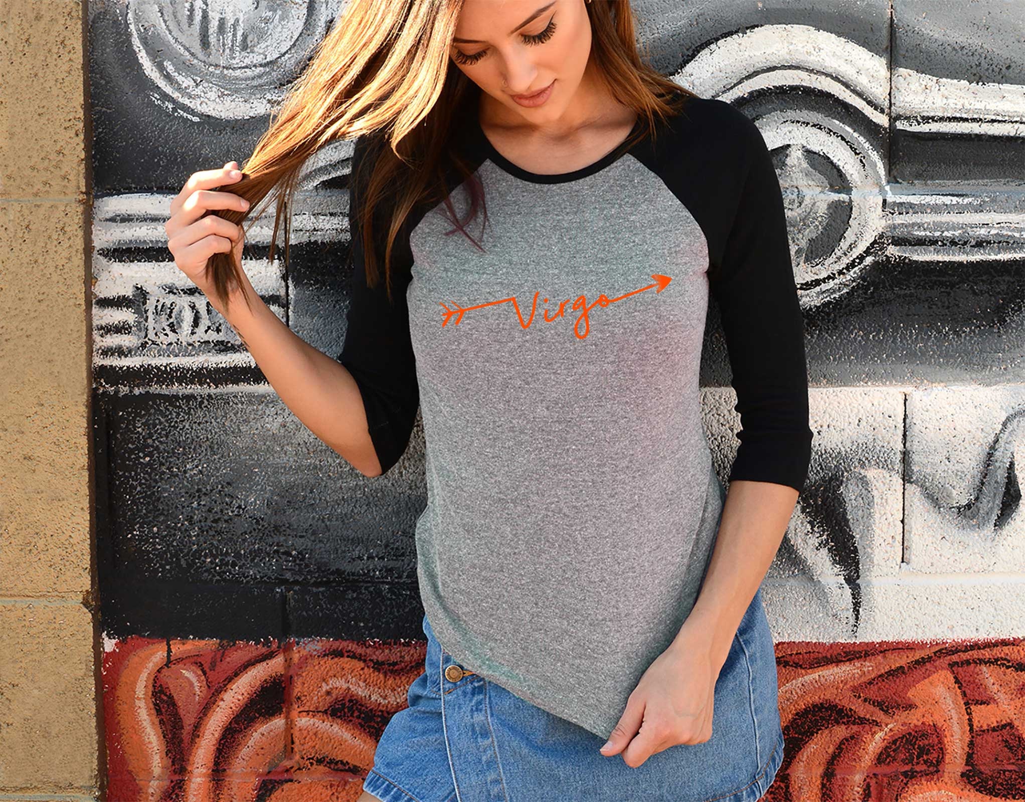 Zodiac Tee Astrology Star Sign T Shirt Virgo Baseball Raglan | Etsy