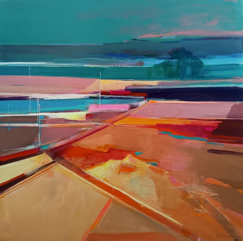 Times of the Estuary 2 Colourful Art Print, Home Decor, Contemporary ...