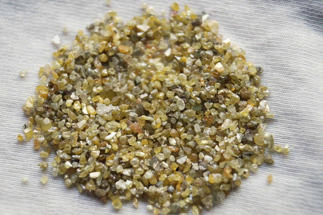 10 Carats Yellow Diamond Dust, Blue Diamond, Uncut Diamond, Blue Rough ...