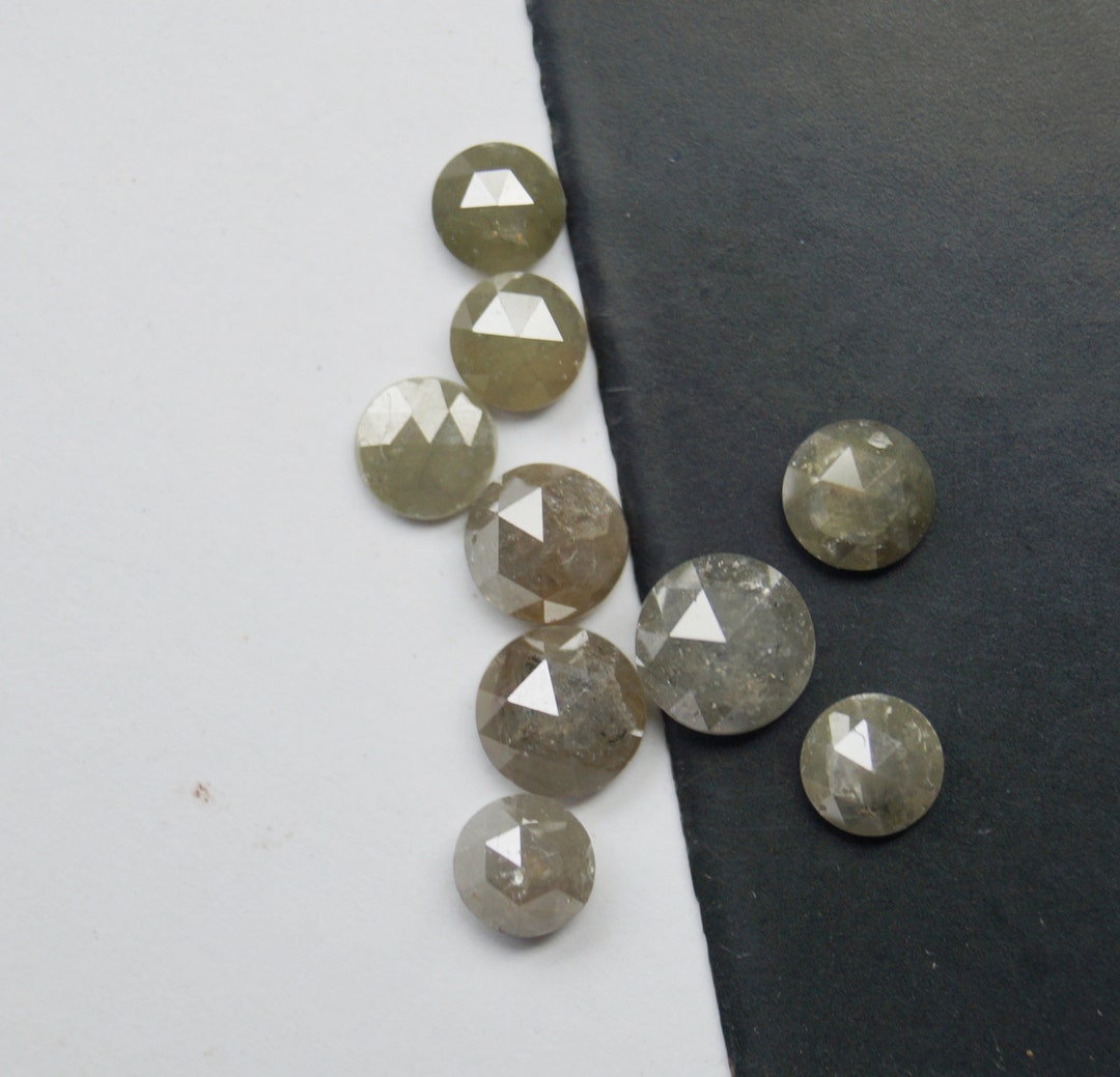50% SALE Light Grey Diamond, Light Grey Rose Cut Natural Diamond, Light ...