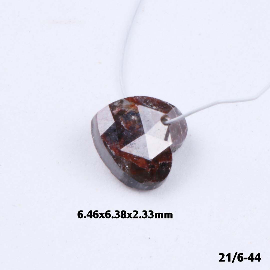 6.46x6.38mm Red Diamond, Heart Cut Red Diamond, Cts Red Shape Rose Cut ...