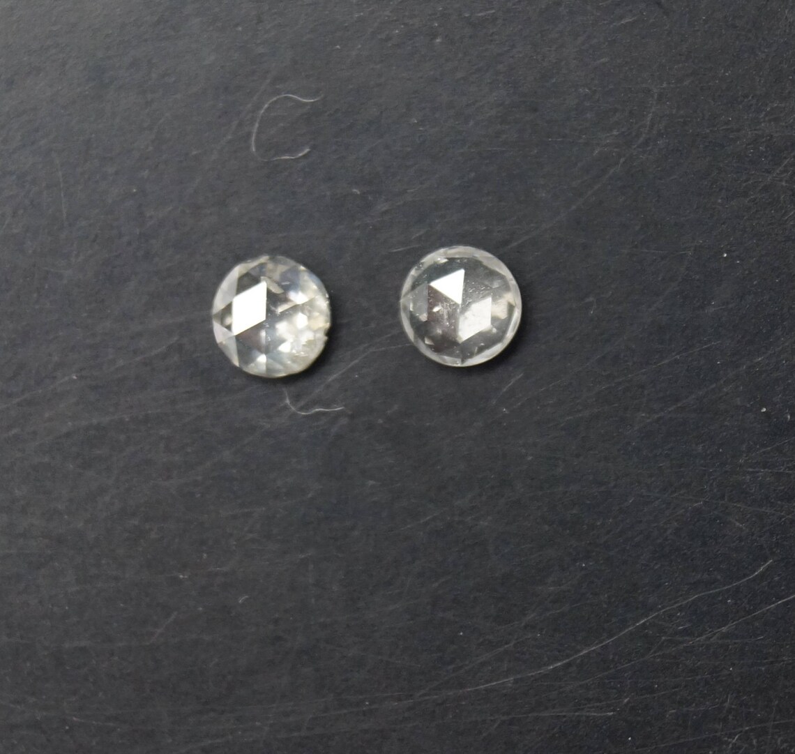 On Sale 6 Pieces 2-3mm Clear White Rose Cut Diamond Rose - Etsy