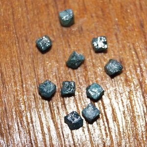 ON SALE 50% 5 Pcs Blue Diamond Box Beads, Loose Rough Diamond, Uncut ...