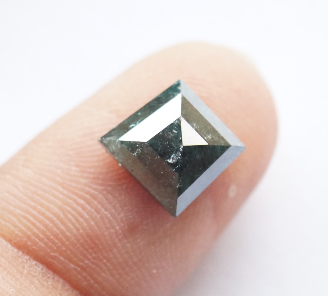 Huge 2.92cts/ 11.45x10.71x3.98mm Blue Kite Shape Rose Cut Faceted ...