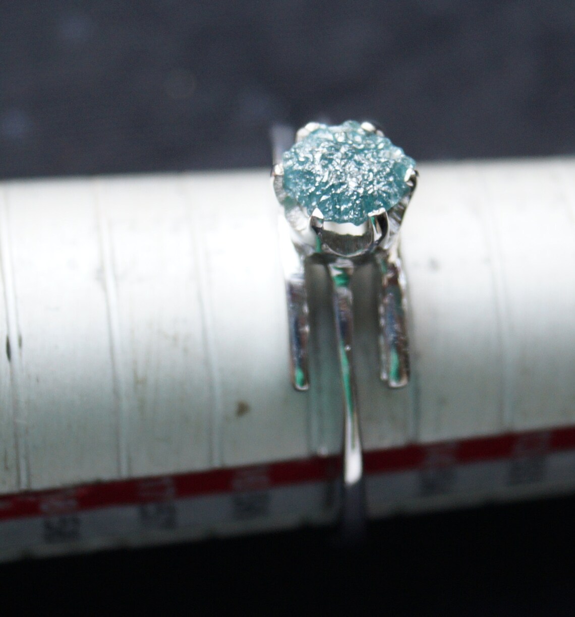 Raw Diamond Ring, Blue Diamond Ring, Diamond Ring, Promise Ring ...