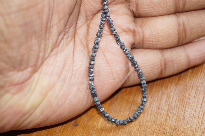 ON SALE 50% Black Raw Diamond Rondelle Natural Rondelles - Etsy