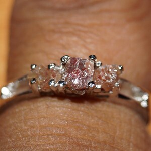 1.12 Ct Red Uncut Diamond Ring, Red Diamond Ring, Red Brown Rough ...