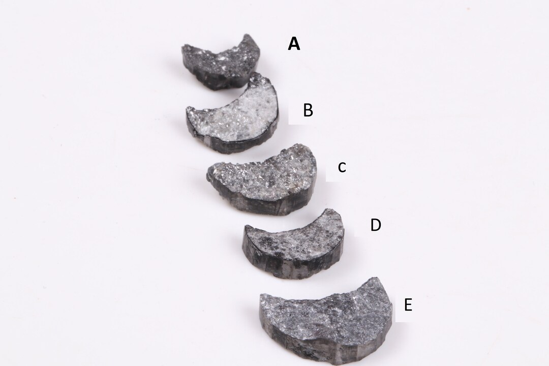 Natural Grey Black Fancy Crescent Moon Shaped Conflict Free - Etsy