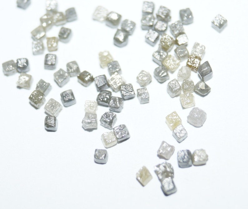 55% ON SALE Grey Diamond Box Cubes 14 pieces 2 Carat | Etsy